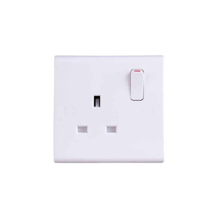 Deta Slimline 1 Gang 13A Switched Socket | S1207S Deta Slimline 1 Gang 13A Switched Socket | S1207S